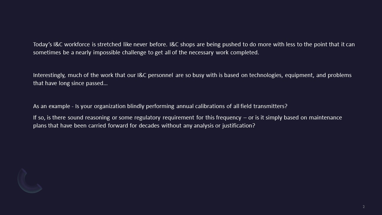 I&C Calibration Frequency Mistakes