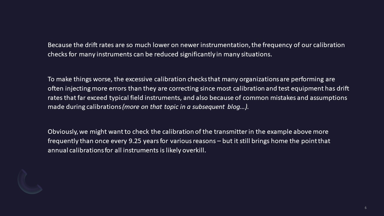 I&C Calibration Frequency Mistakes